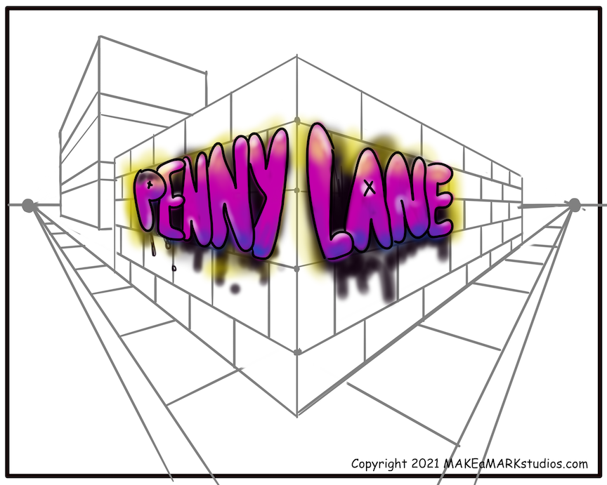 How To Draw A 2 Point Perspective Graffiti Brick Wall Make A Mark Studios