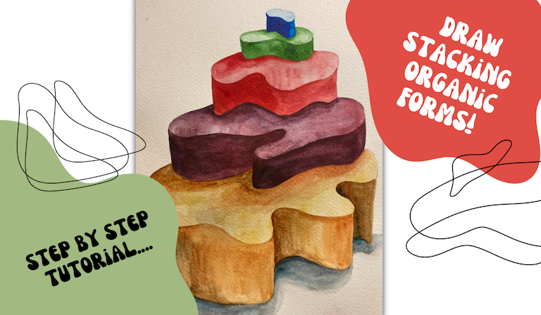 How to draw stacking organic forms » Make a Mark Studios