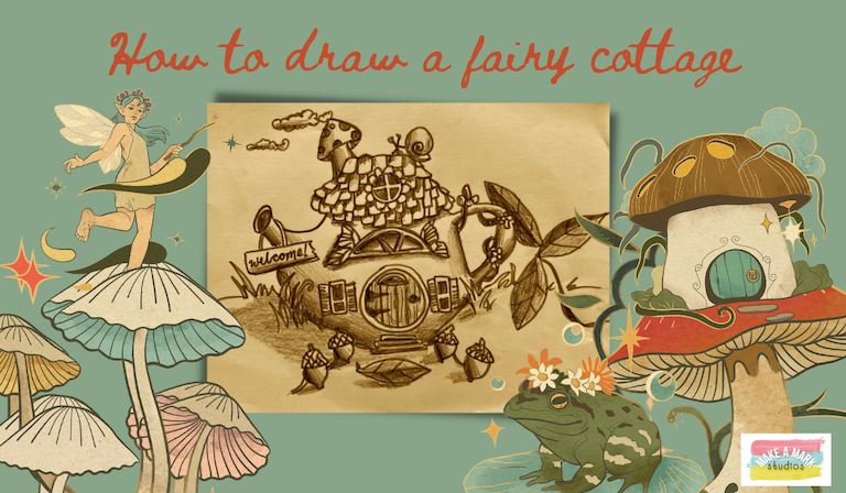 How to draw a fairy cottage » Make a Mark Studios