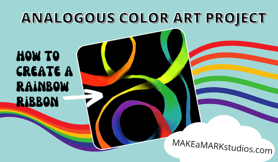 How to create analogous color rainbow ribbons » Make a Mark Studios