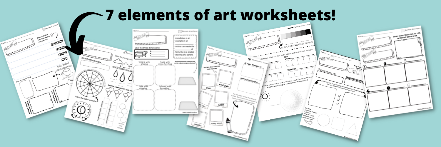 Elements of Art Worksheet Packet » Make a Mark Studios